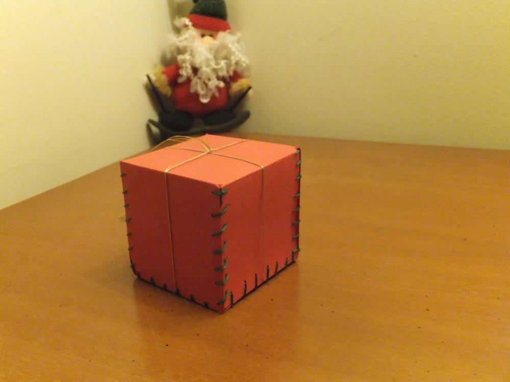 Hand Stitched Christmas Gift Box For Decoration - A Set Of 4 on Luulla